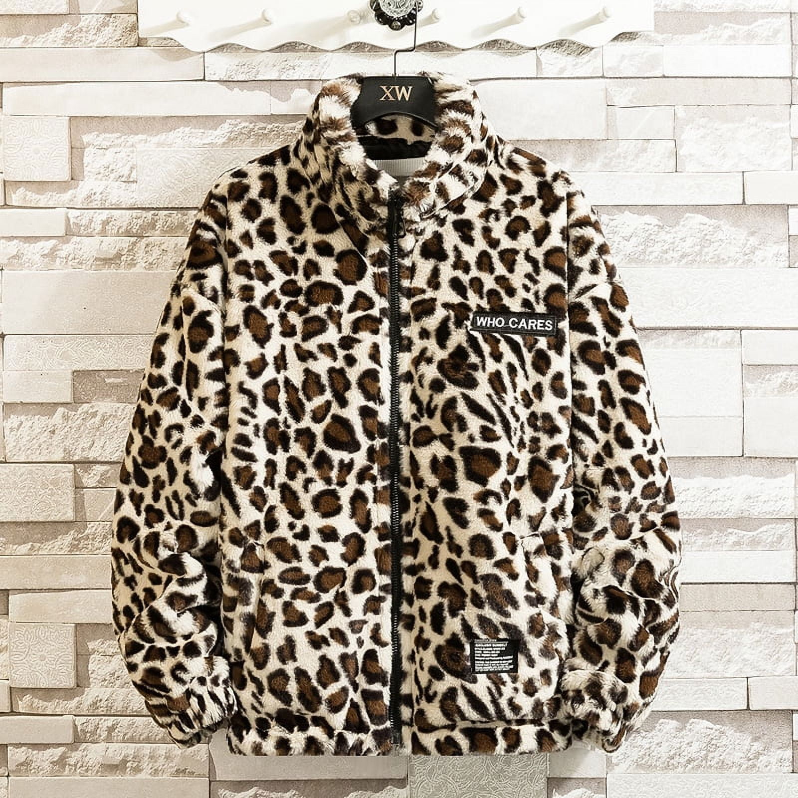 2023 Fall/winter Leopard Print Jacket Loose and Comfortable Cotton ...