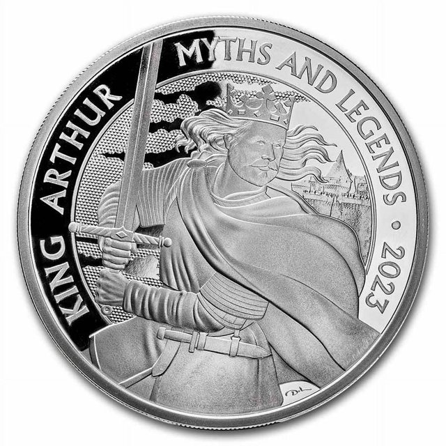 2023 GB 1 oz Silver Myths & Legends King Arthur Prf (Box & COA ...