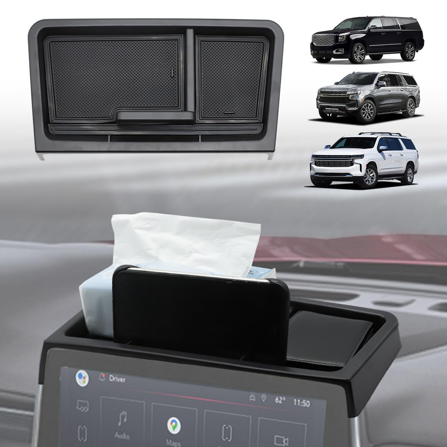 for 2023 GMC Yukon Tahoe Suburban Center Console Dash Storage Tray for ...