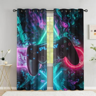 Gaming Curtains for Boys Bedroom Kids Gamer Room Decor Curtain 42W x ...