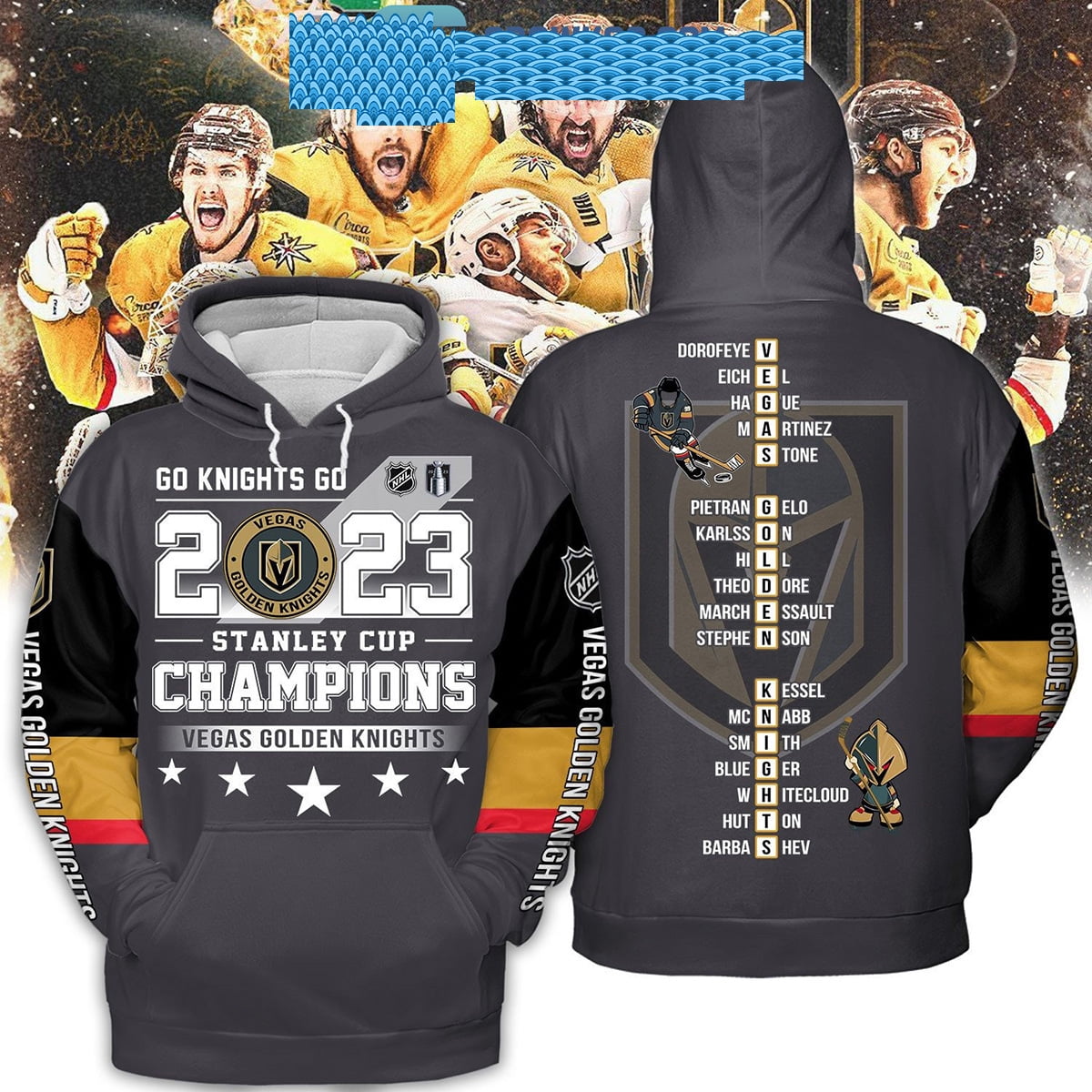2023 Go Kinghts Go Stanley Cup Champions Vegas Golden Knight Best Team ...