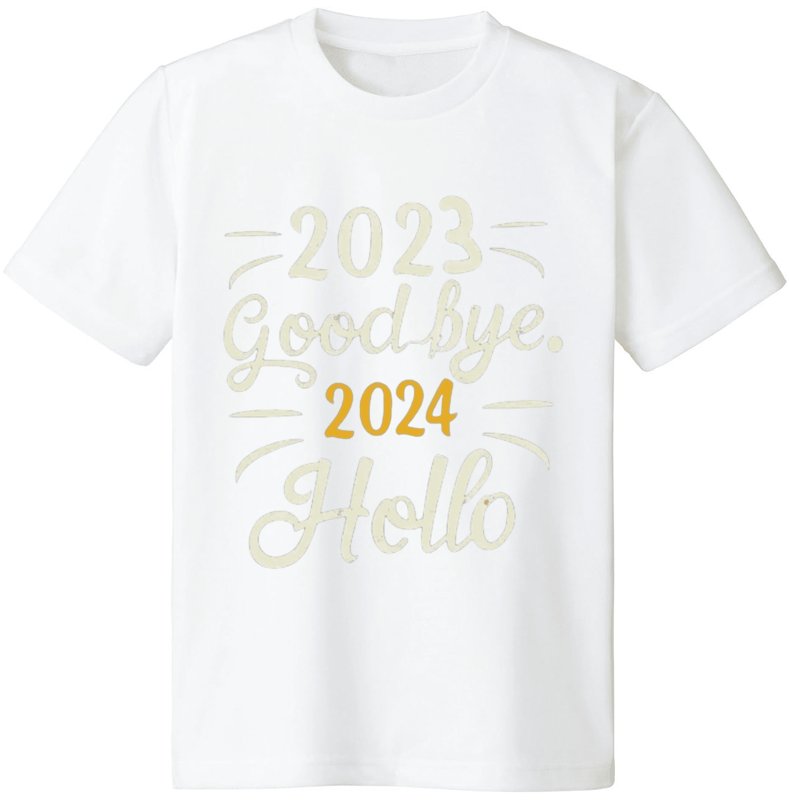 2023 Goodbye 2024 Hello Print T Shirt, Casual Short Sleeve T-shirt For ...