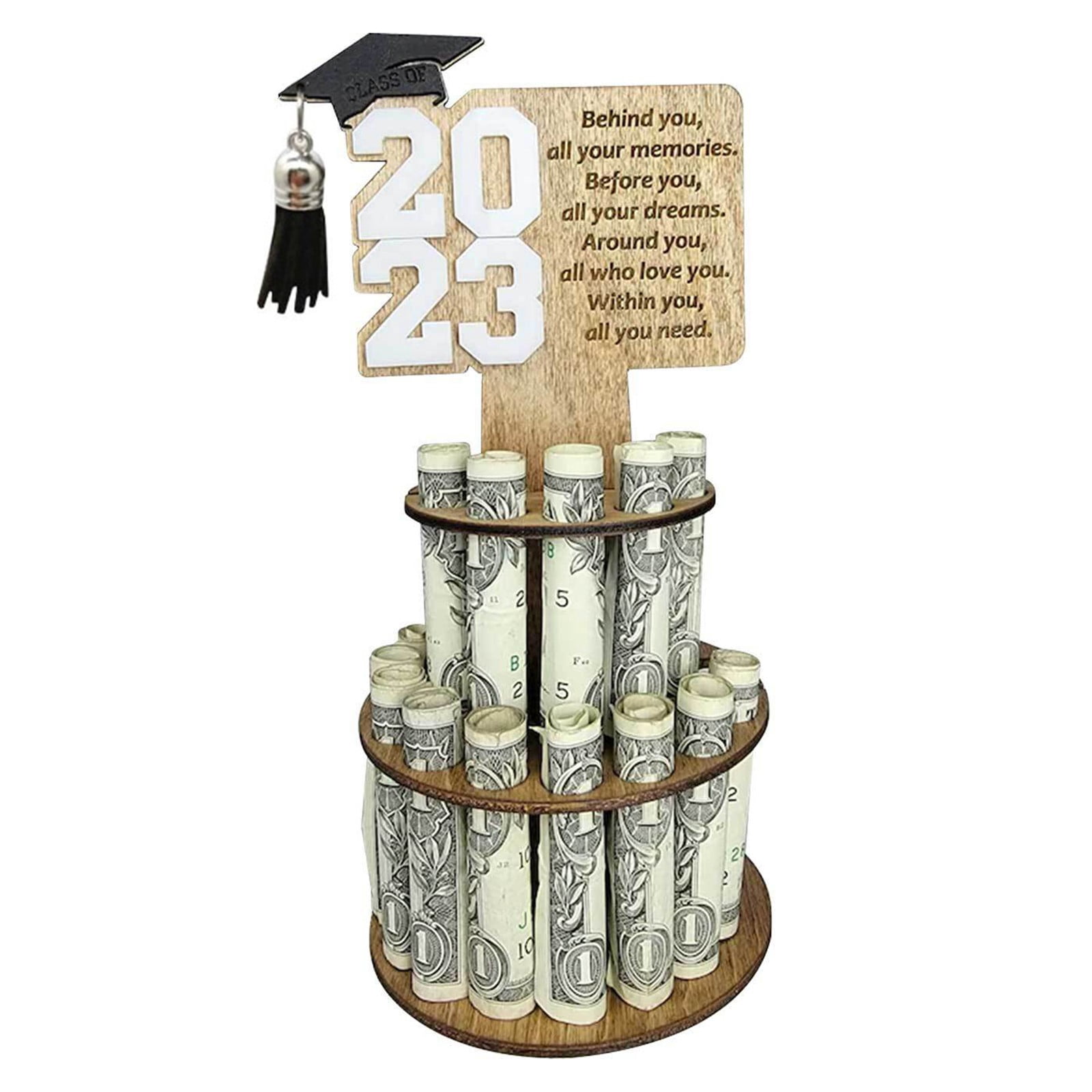 2023 Graduation Gift Wallet,creative Double Layered Wooden For Family ...