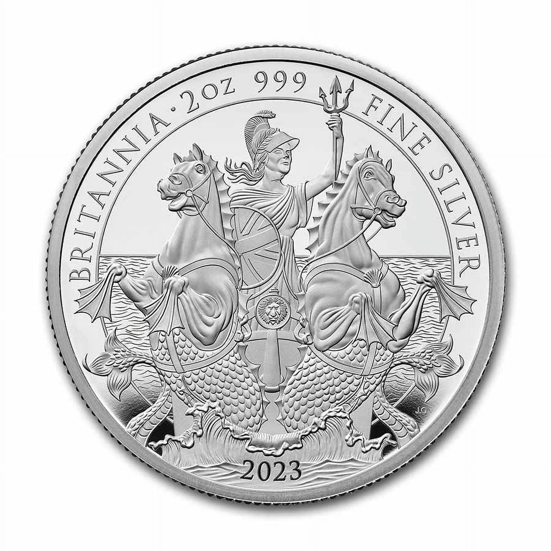 2023 Great Britain 2 oz Silver Proof Britannia (w/ Box & COA) - Walmart.com