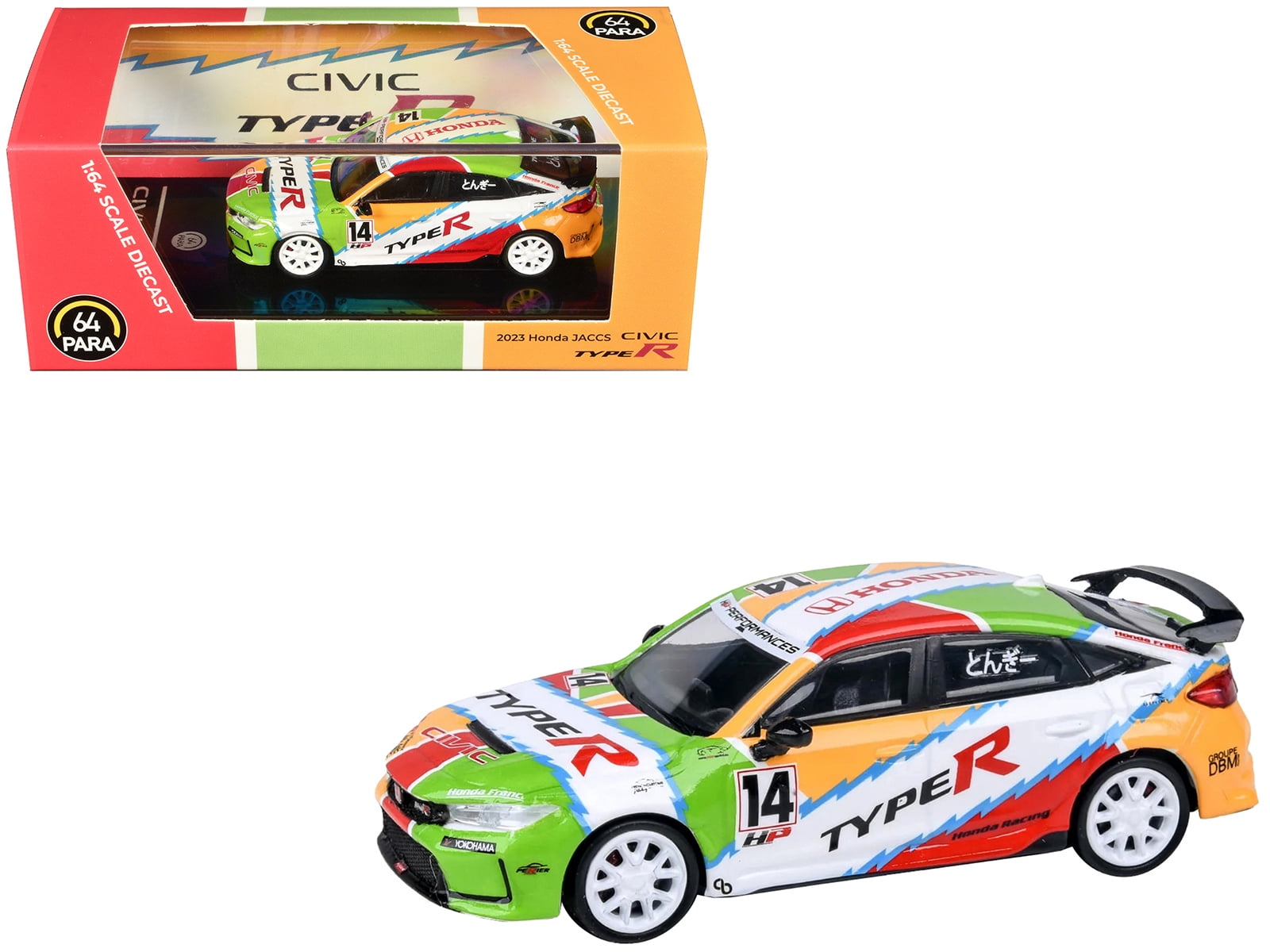 2023 Honda Civic Type R FL5 #14 "JACCS" Livery 1/64 Diecast Model Car ...