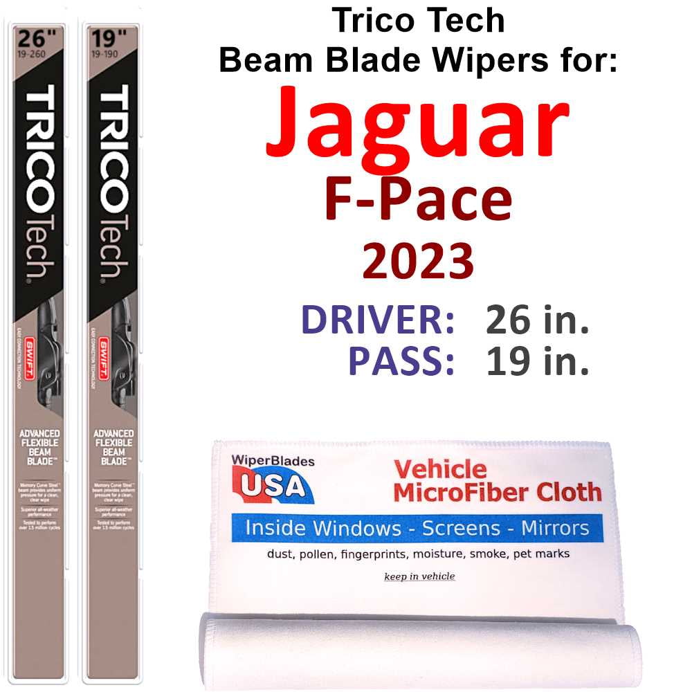 2023 Jaguar F-Pace Beam Blade Wipers (Set of 2) - Walmart.com