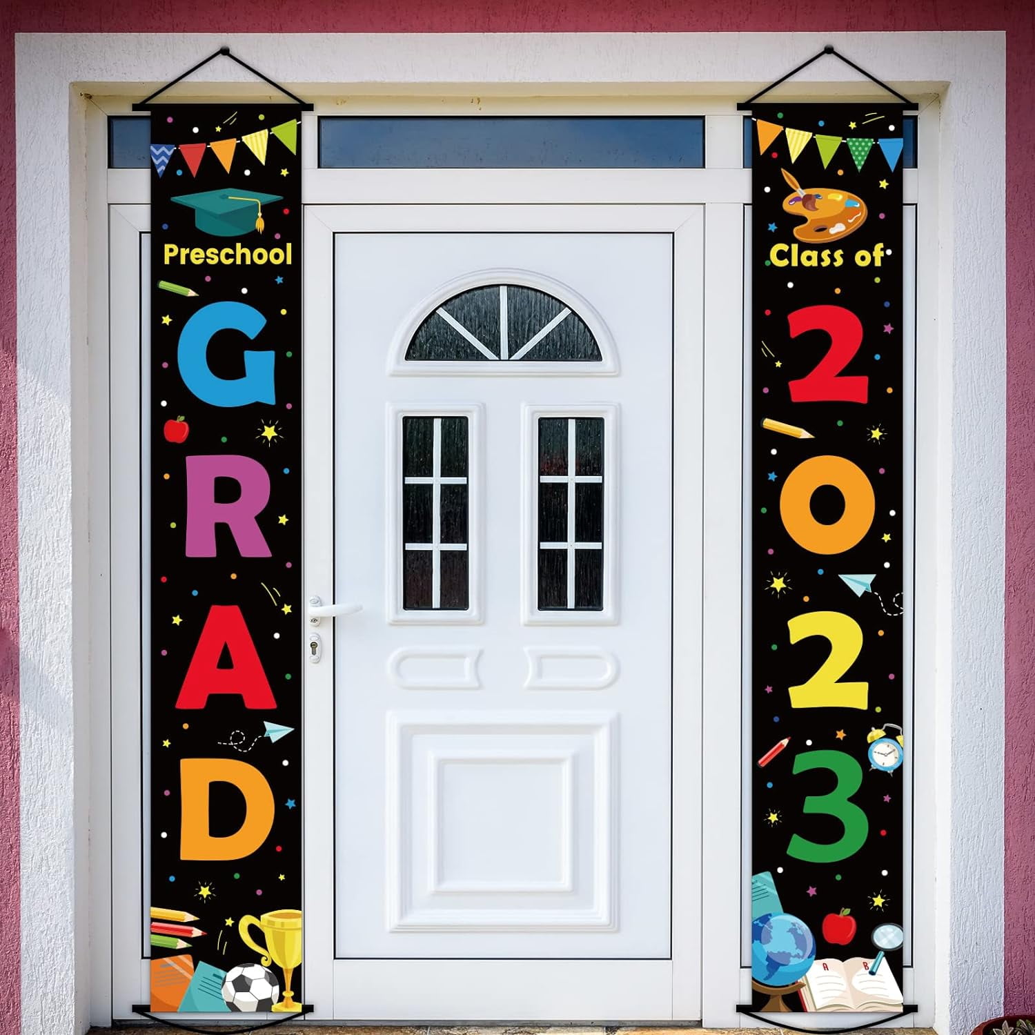 2023 Kindergarten Grad Banner Preschool Graduate Porch Sign Graduation ...
