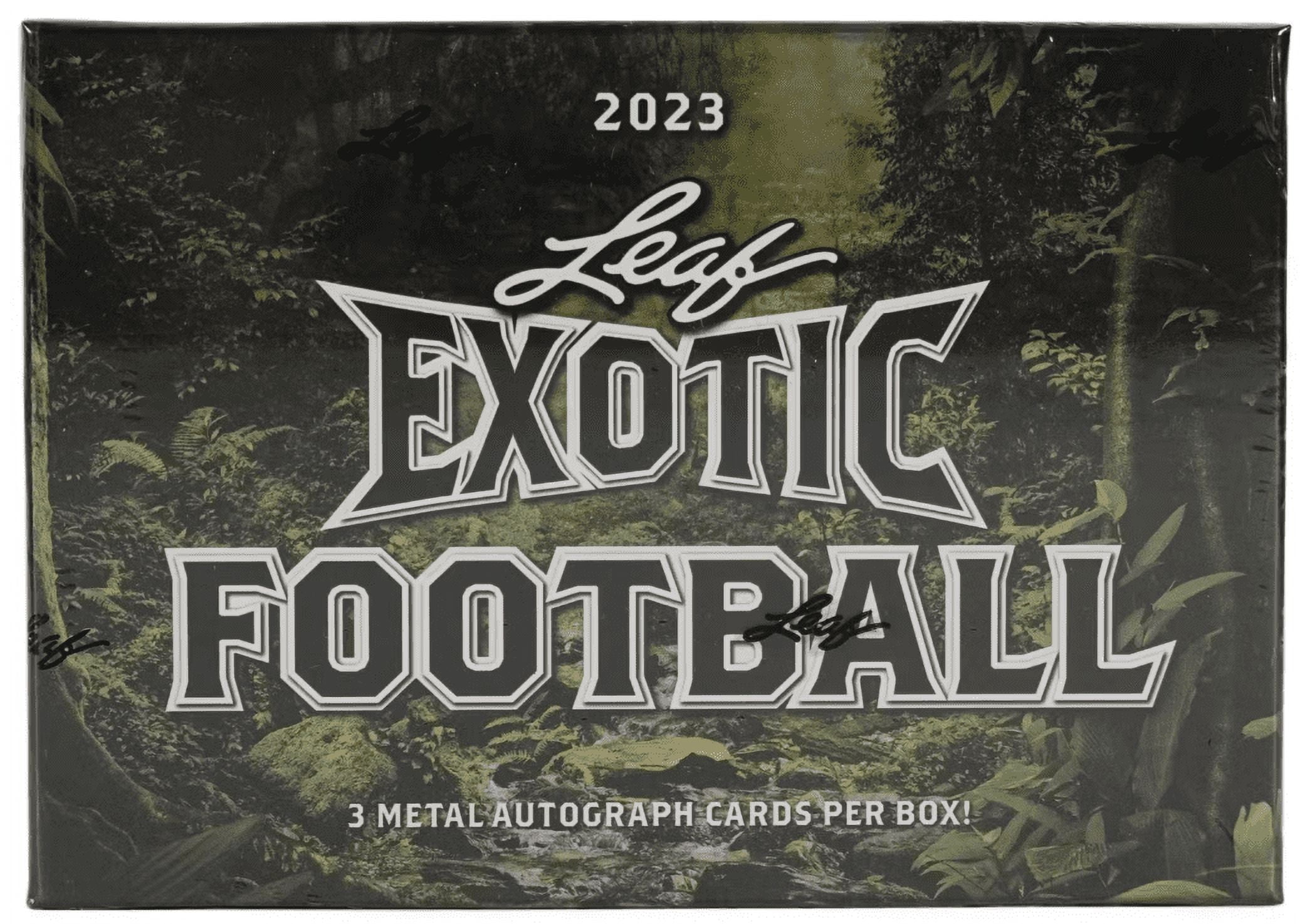 Leaf 2023 Exotic Football Hobby Box with Trading Cards, 3 Autographs ...