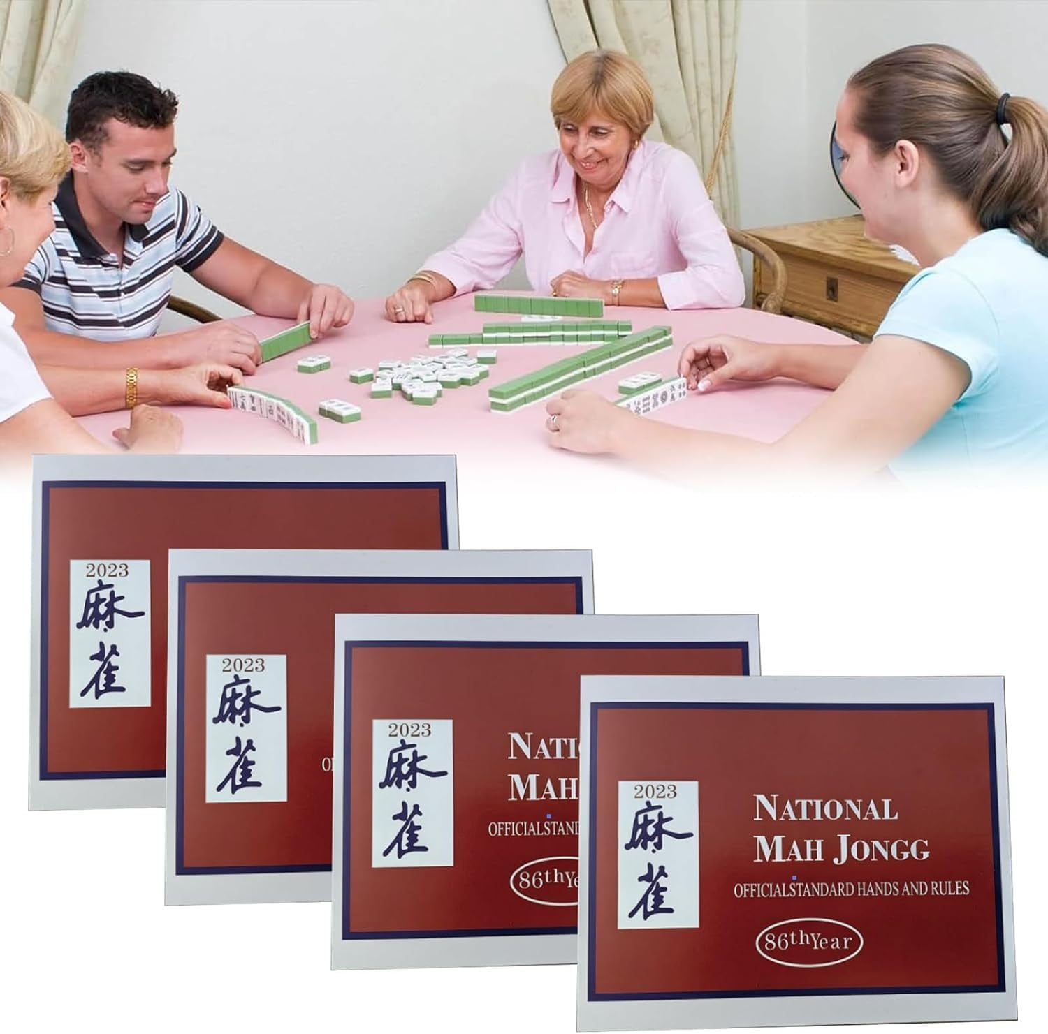 2023 Mahjong Cards, 4Pcs Mah Jongg Cards, National Mahjong Cards ...