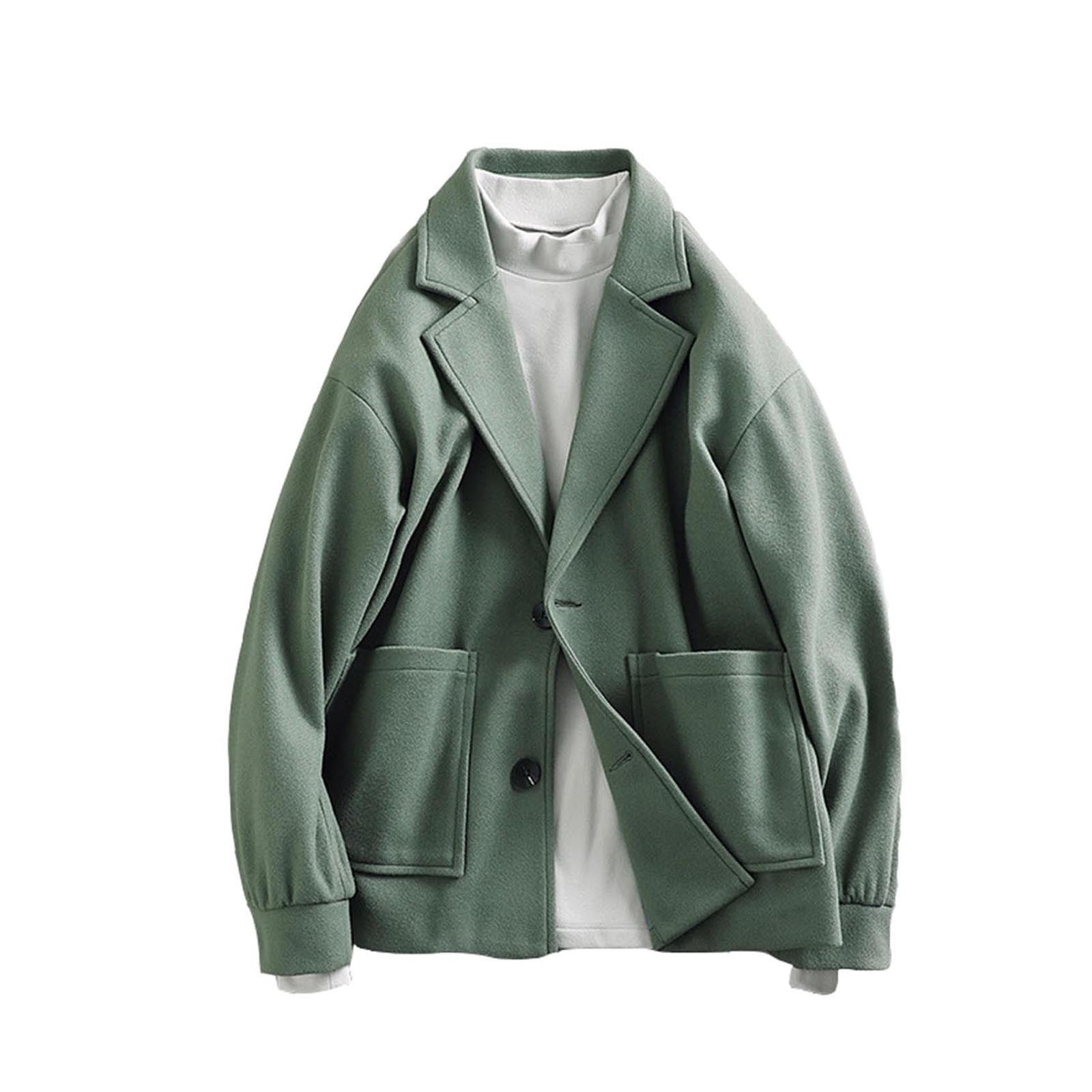 2023 Men's Woolen Anorak Jacket Windproof Outdoor Casual Coat with ...