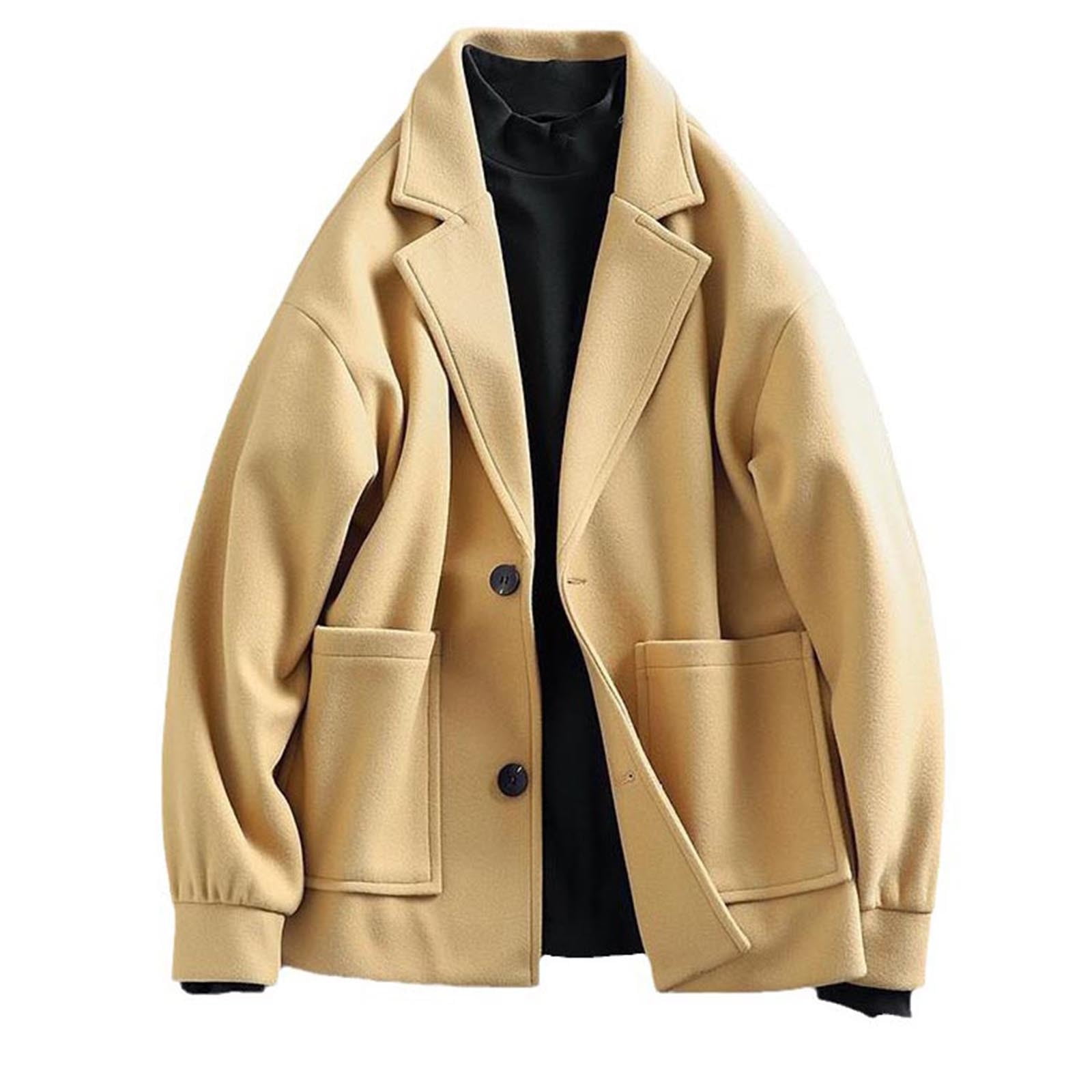 2023 Men's Woolen Anorak Jacket Windproof Outdoor Casual Coat with ...