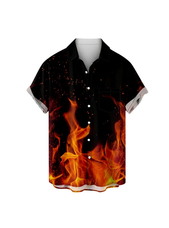 Flame Button Up Shirt