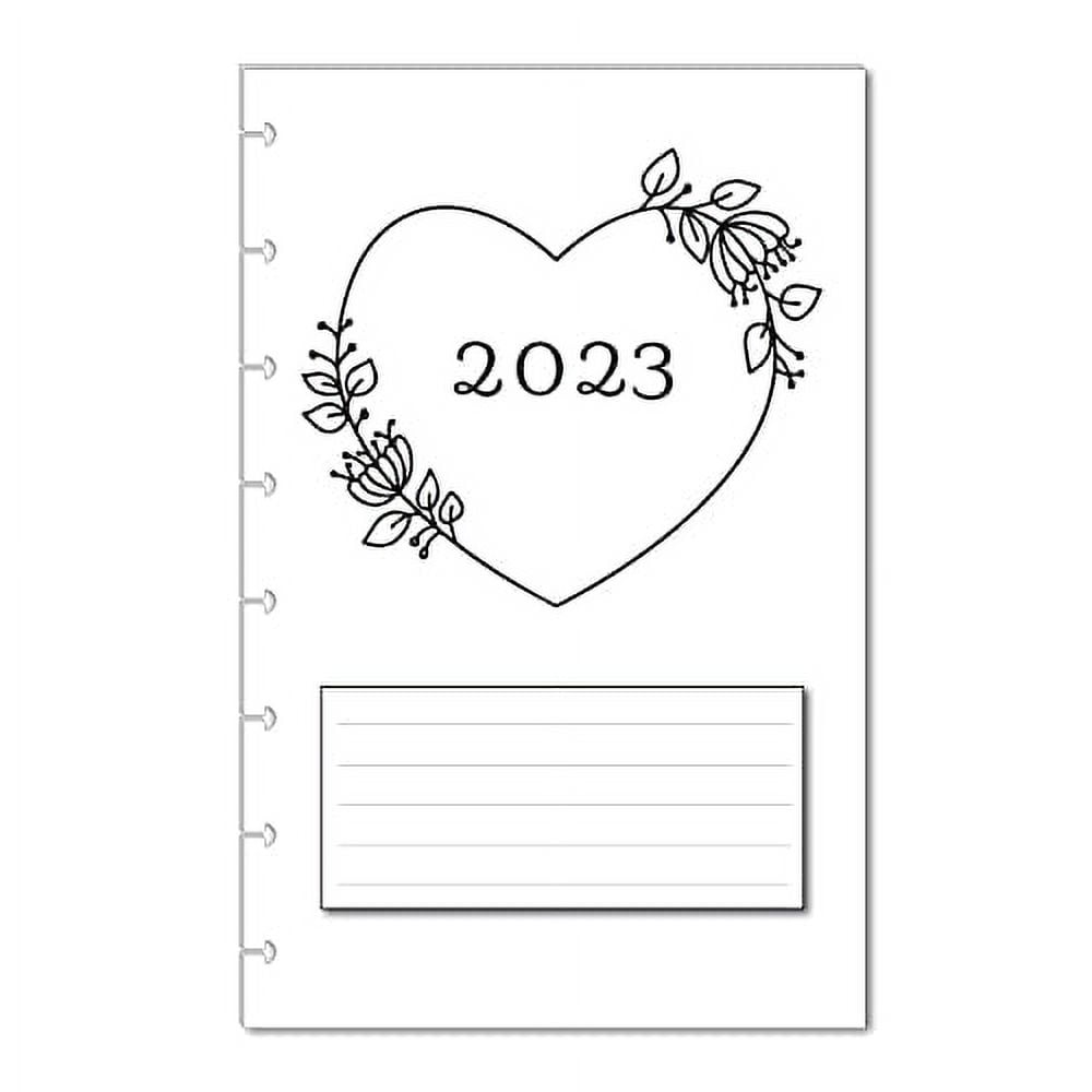 2023 Monthly Calendar Refills for 8 Disc Planners (Love) - Walmart.com