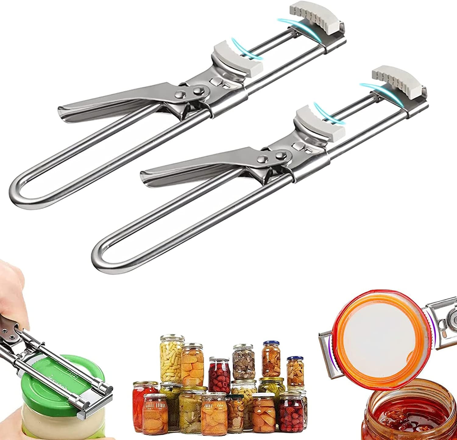 2023 New Jar Opener For Weak Hands, Adjustable Stainless Steel Can ...