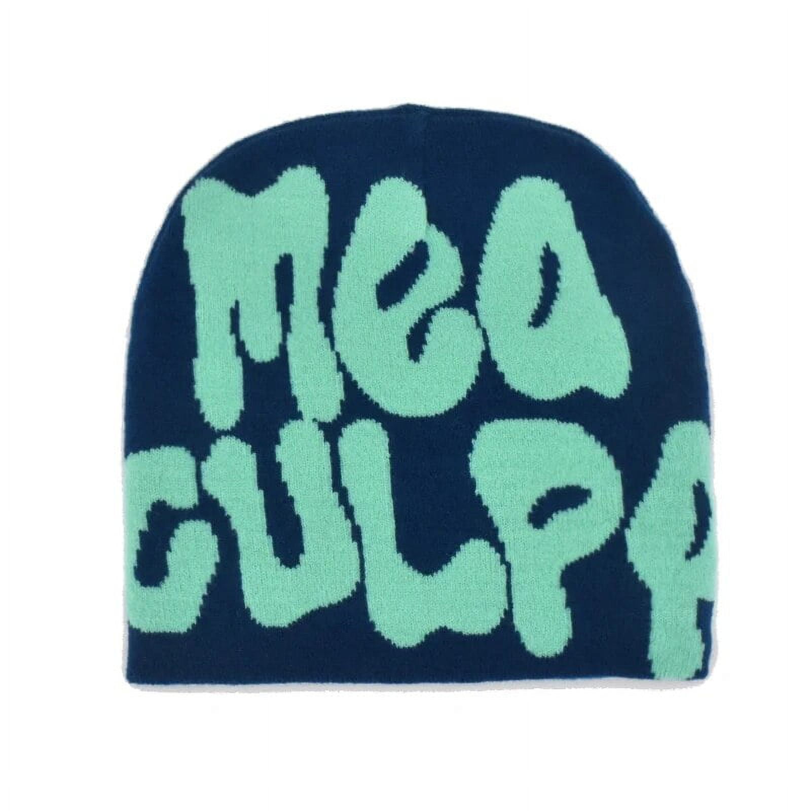 2023 New Knitting Beanies Hat Men Women Paragraph Quality Cap Mea Culpa ...
