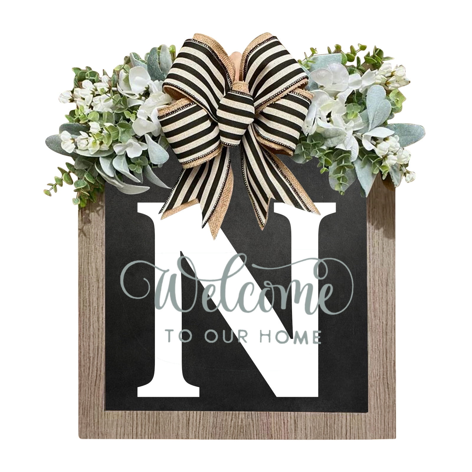 2023 New Last Name Year Round Front Door Wreath Front Door 26 Letter ...