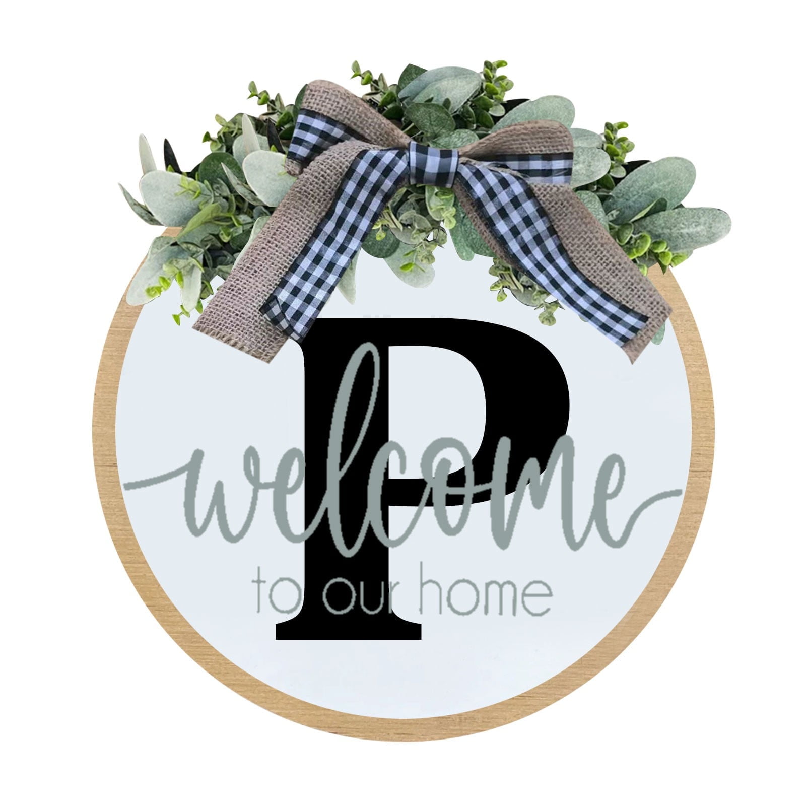 2023 New Last Name Year Round Front Door Wreath Front Door 26 Letter ...