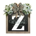 2023 New Last Name Year Round Front Door Wreath, 26 Letter Farmhouse ...