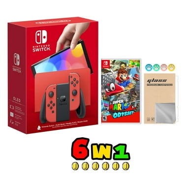 Nintendo Switch (Neon Blue/Red) with Super Mario 3D World + Bowser's ...