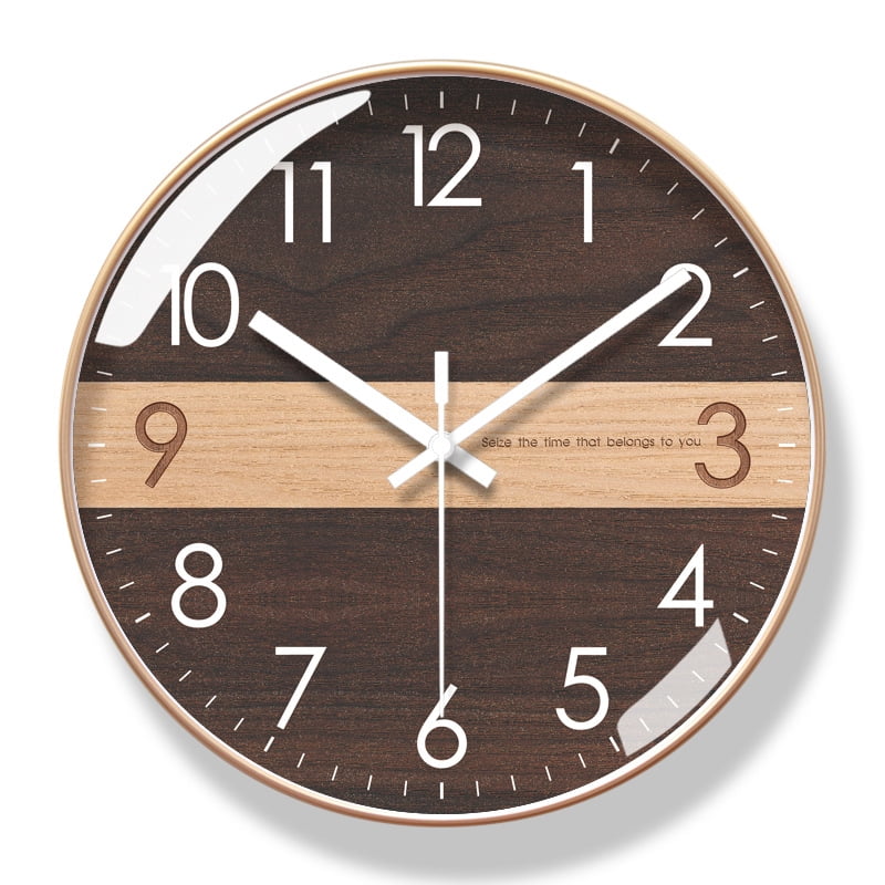 2023 New Nordic Simple Wooden Texture Wall Clocks Fashionable Art ...