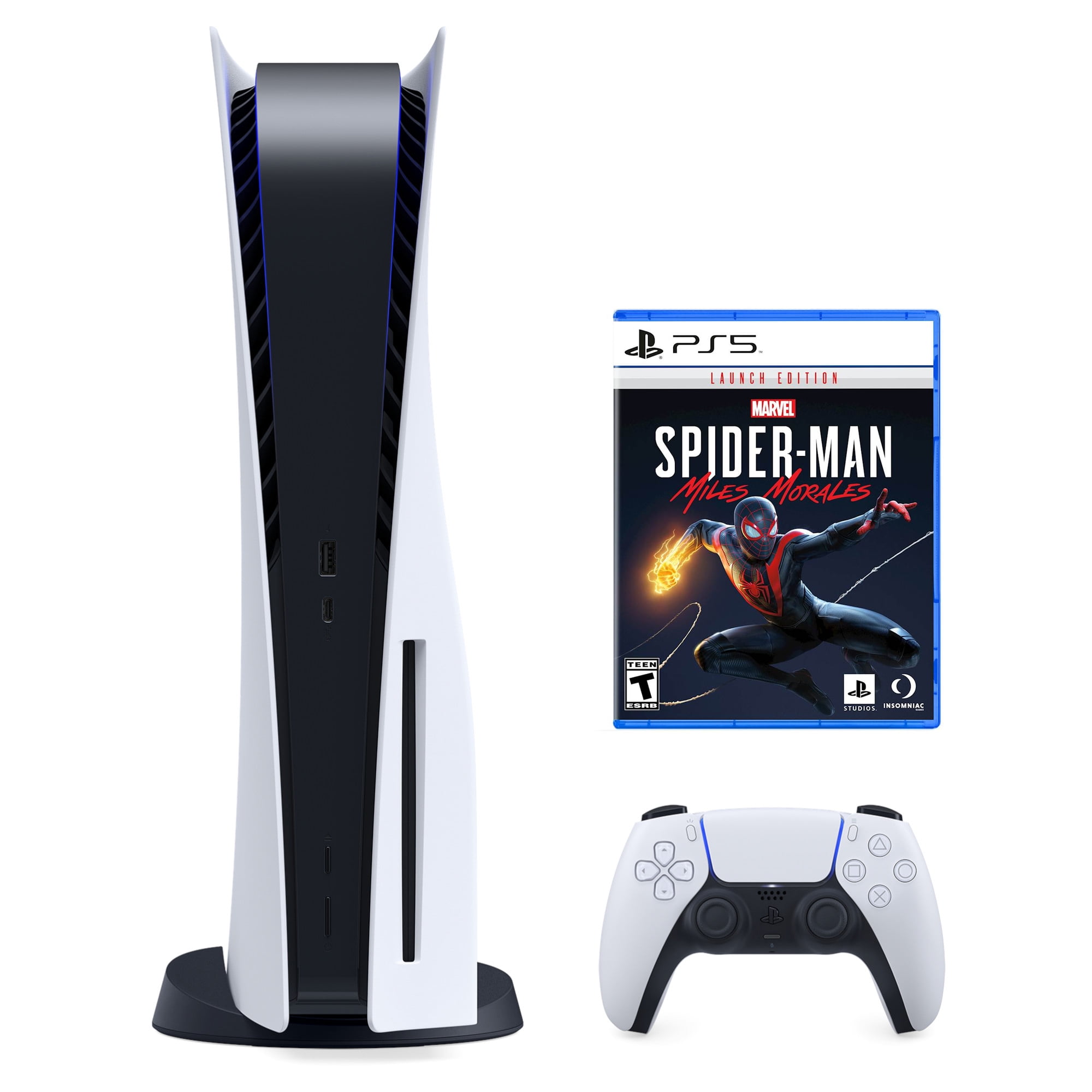 PlayStation 5 Disc Edition Bundle with Spider-Man: Miles Morales Game ...