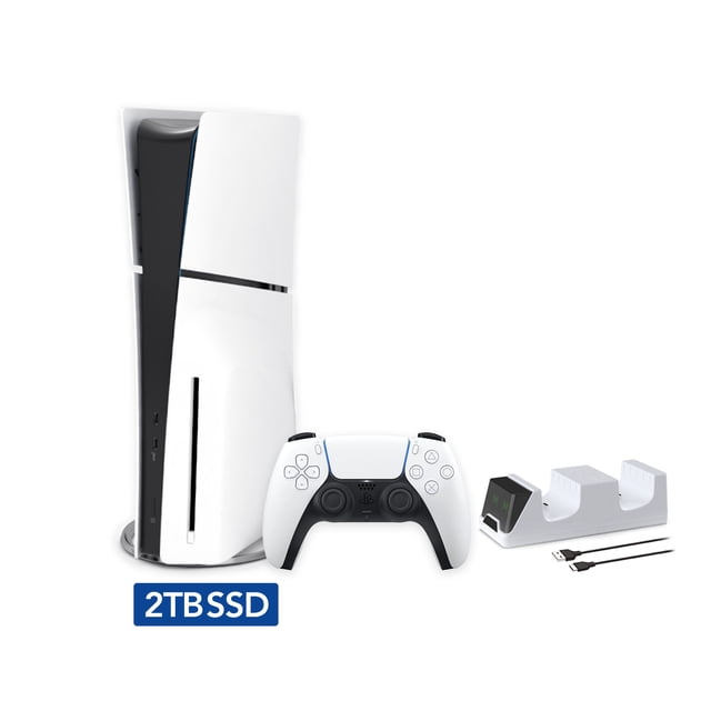 PlayStation 5 Slim Disc Edition Gaming Console, PS5 1TB SSD, Controller ...