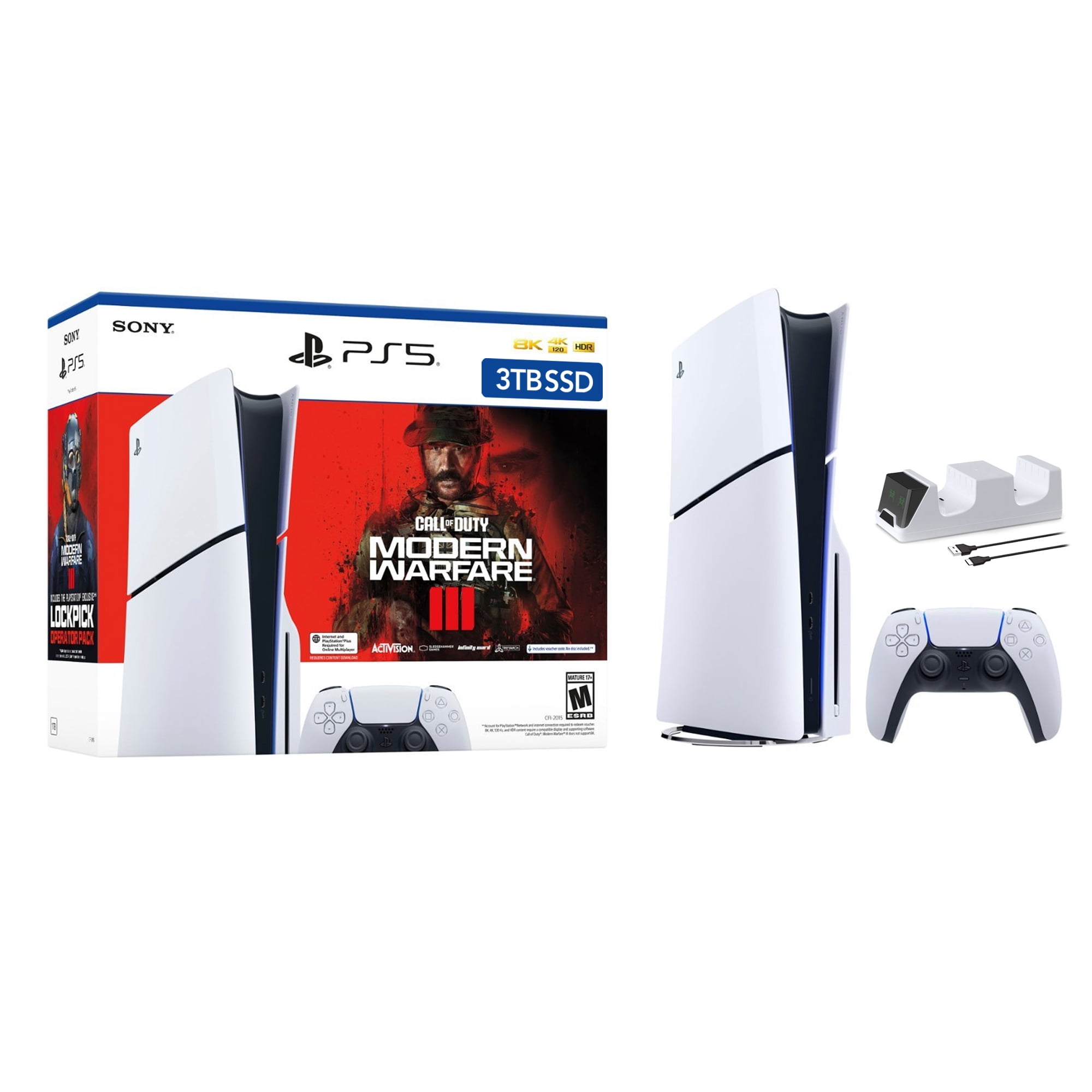 2023 New PlayStation 5 Slim Upgraded 3TB Disc Edition Call of Duty ...