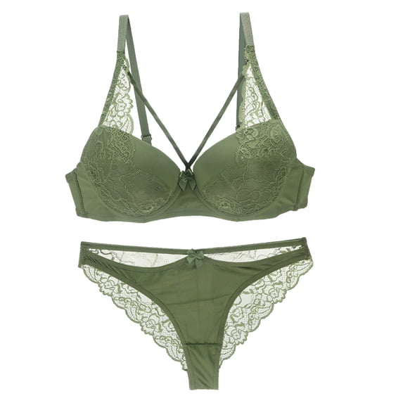 2023 New Sexy Push Up Bra Sets BCDE Cup Underwear Lace Seamless Plunge ...