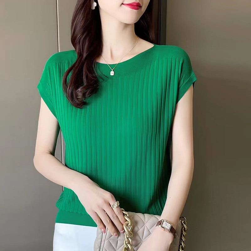 2023 New Spring Autumn Fashion Straight Neck Knitted Sweater Short ...