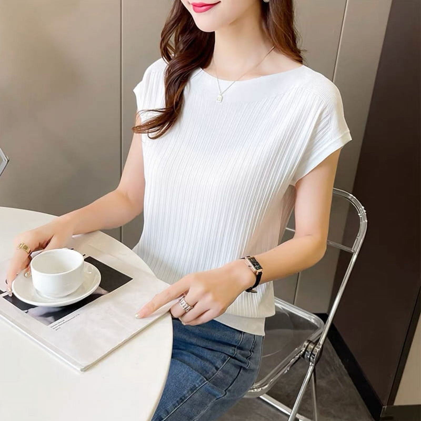2023 New Spring Autumn Fashion Straight Neck Knitted Sweater Short ...