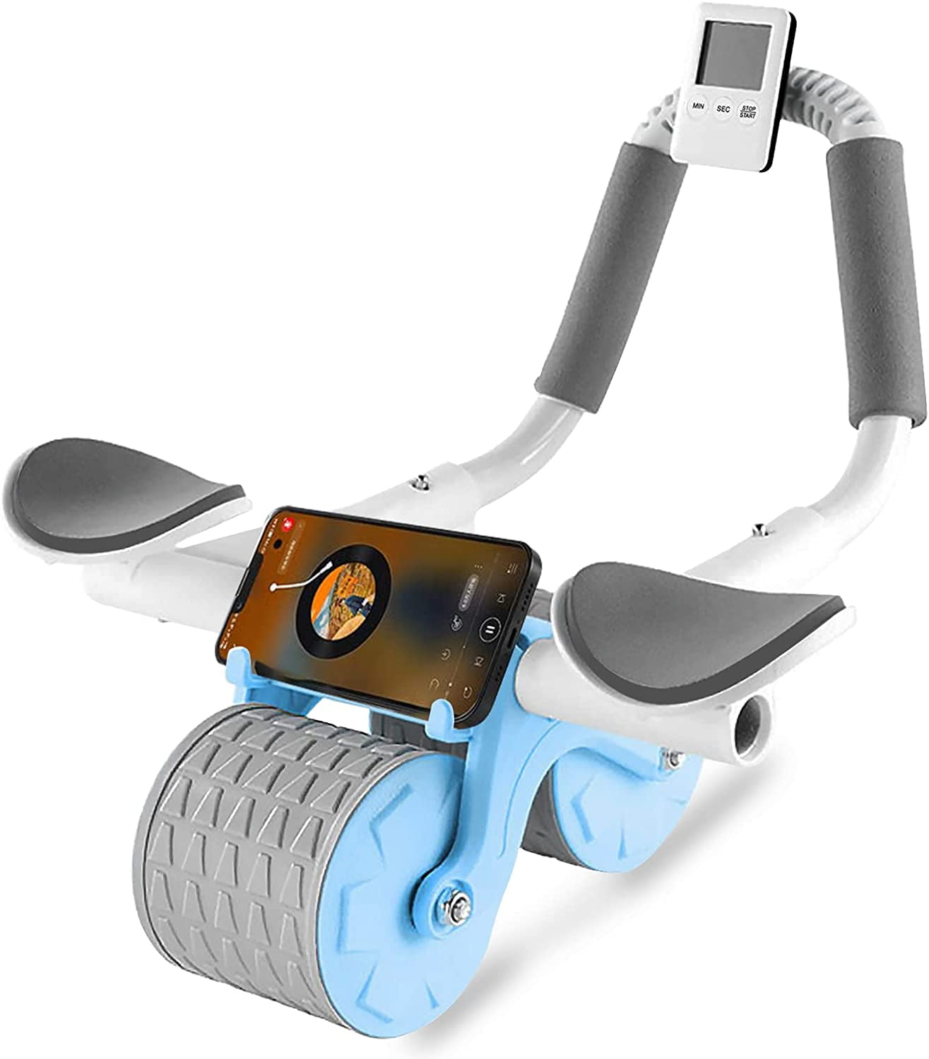 2023 Abdominal Exercise Rolling Machine with Timer, Elbow Support, Core ...