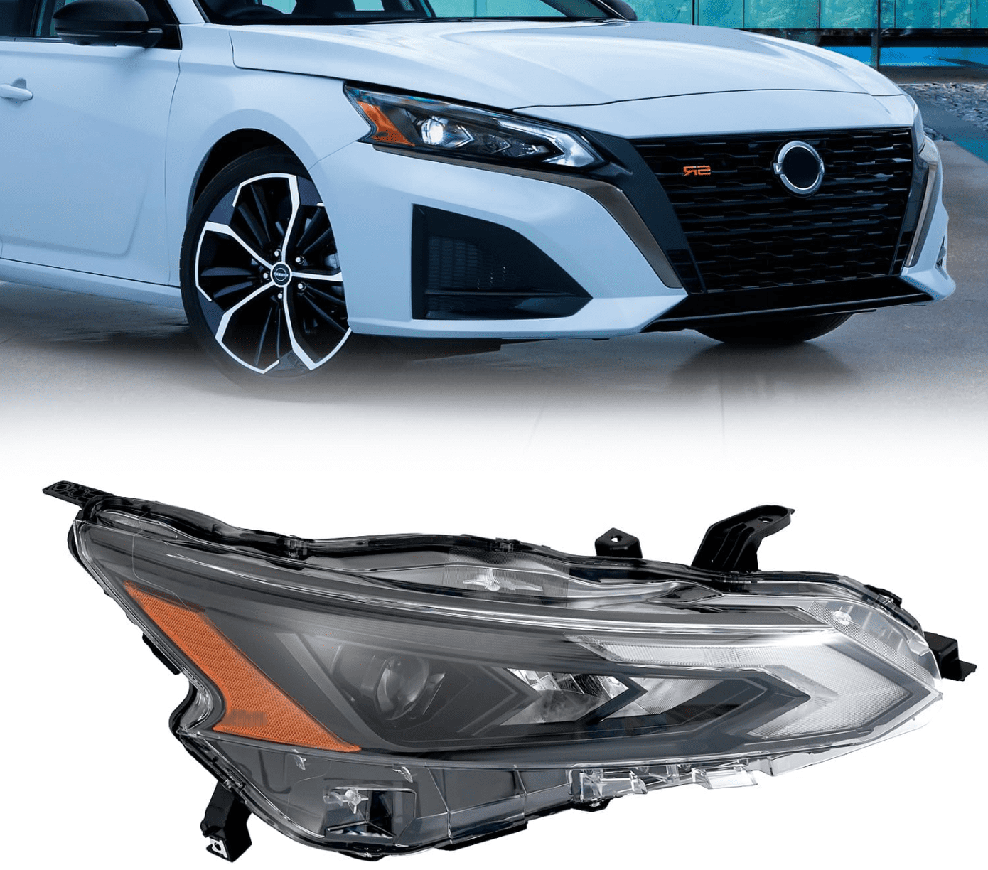 2023 Nissan Altima Sedan Head Lamp Passenger Side Led Black - Walmart.com