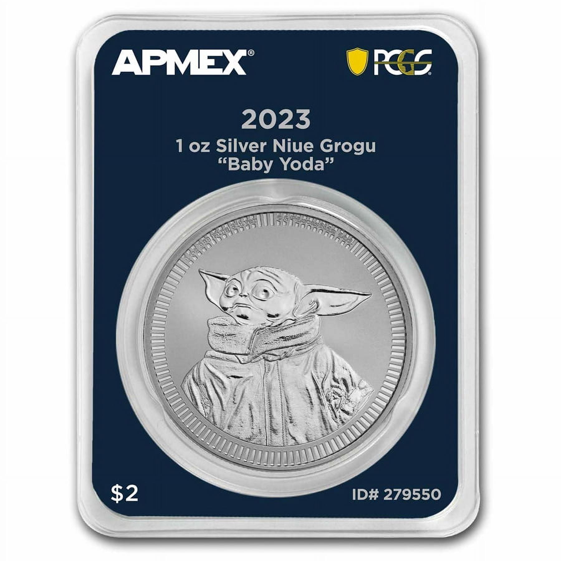 2023 Niue 1 oz Ag $2 Grogu "Baby Yoda" (MD® Premier + PCGS FS)-WM ...