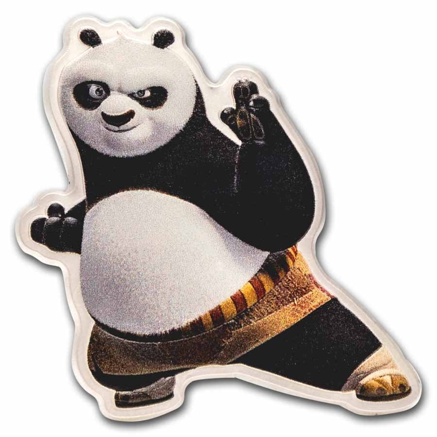 2023 Niue 1 oz Silver $2 Kung Fu Panda Shaped Coin (Colorized ...