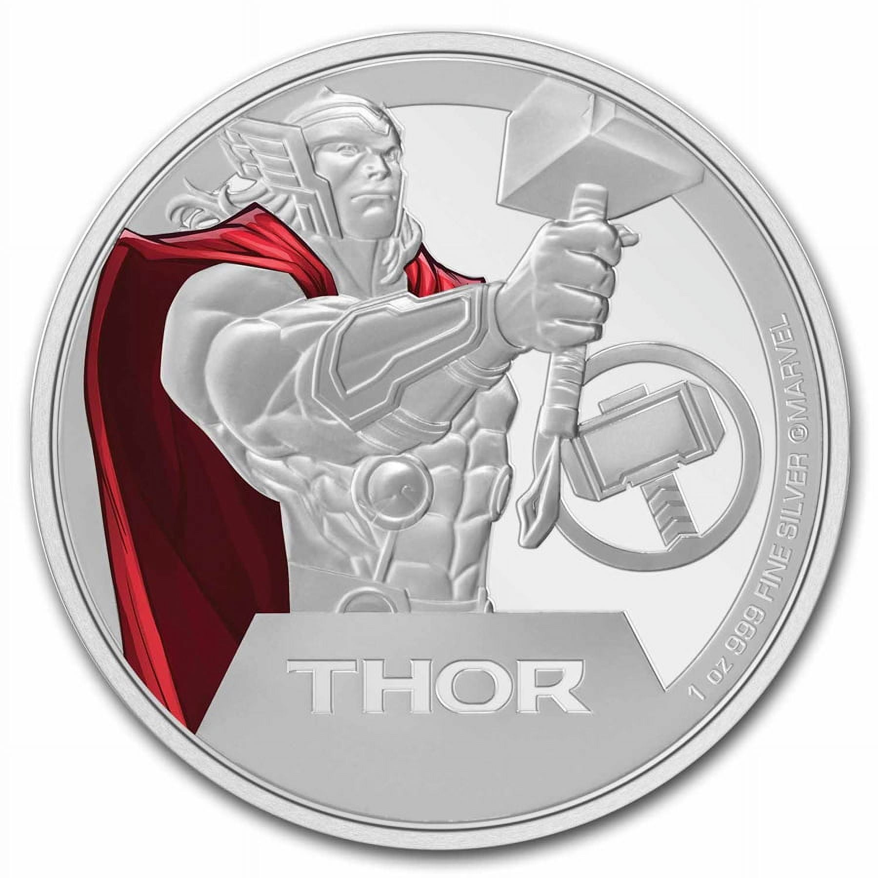 Marvel 2023 Niue 1 oz Silver Coin, Thor with Hammer and Cape - Walmart.com