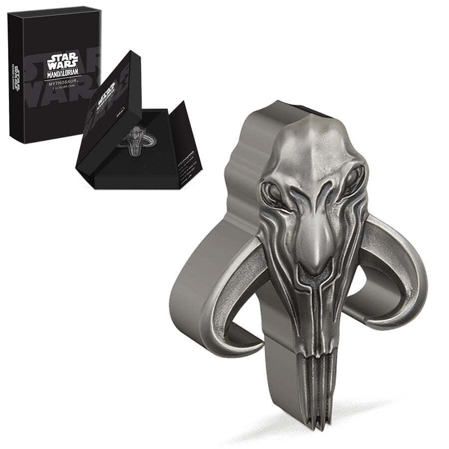 2023 Niue 2 oz Star Wars Mandalorian Mythosaur Shaped Silver Coin ...
