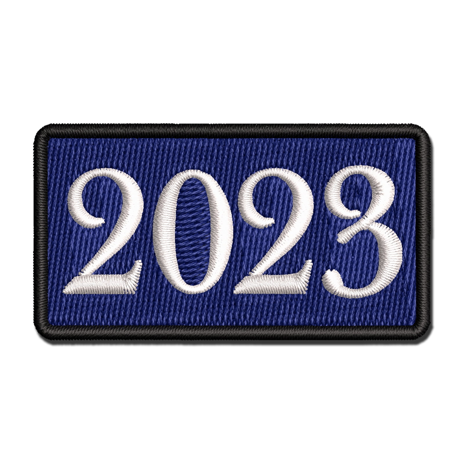 2023 Old Timey Font Applique Multi-Color Embroidered Hook & Loop Patch ...