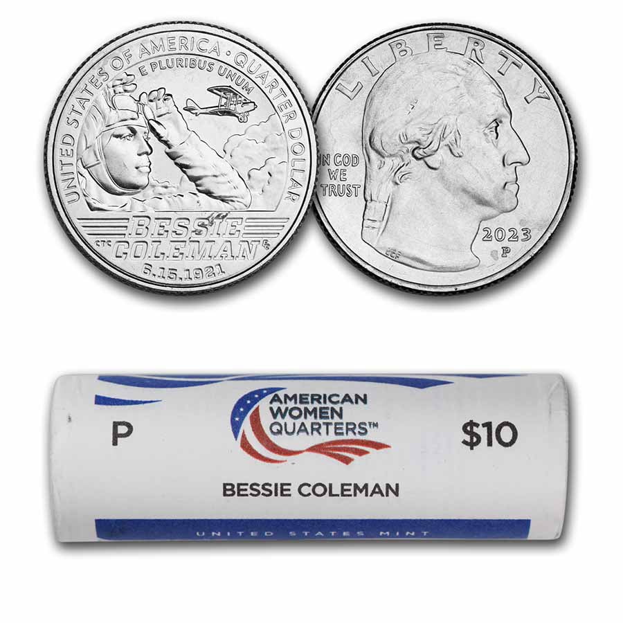 2023-P Bessie Coleman Women's Quarter 40-Coin BU Roll - Walmart.com