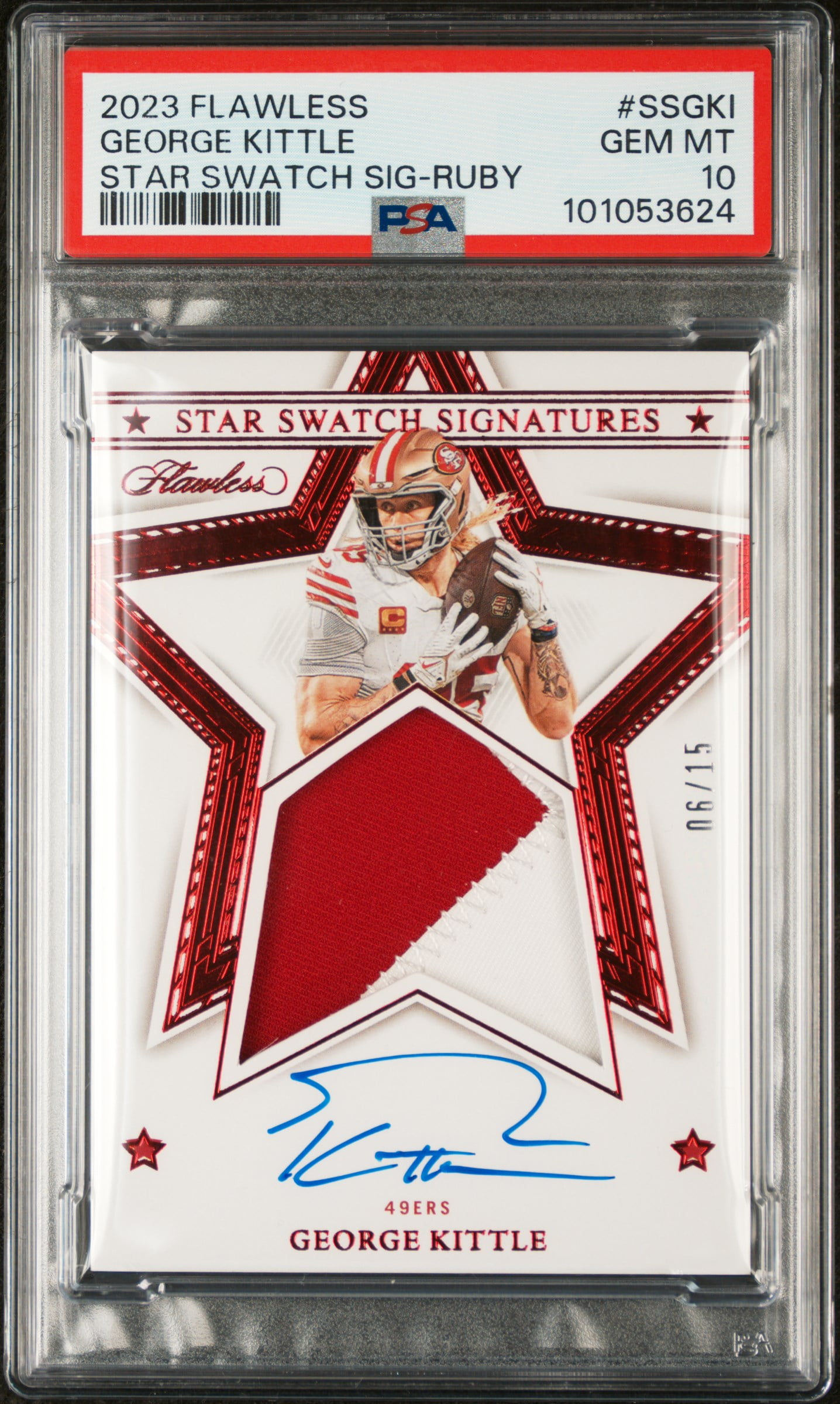2023 Panini Flawless Star Swatch Signatures #SSGKI George Kittle Star ...