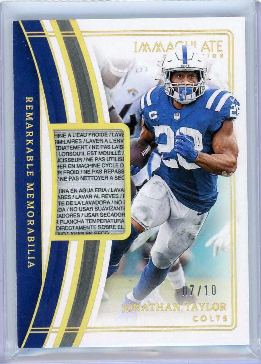 2023 Panini Immaculate Remarkable Memorabilia Jonathan Taylor #REM-JT /10 - Walmart.com