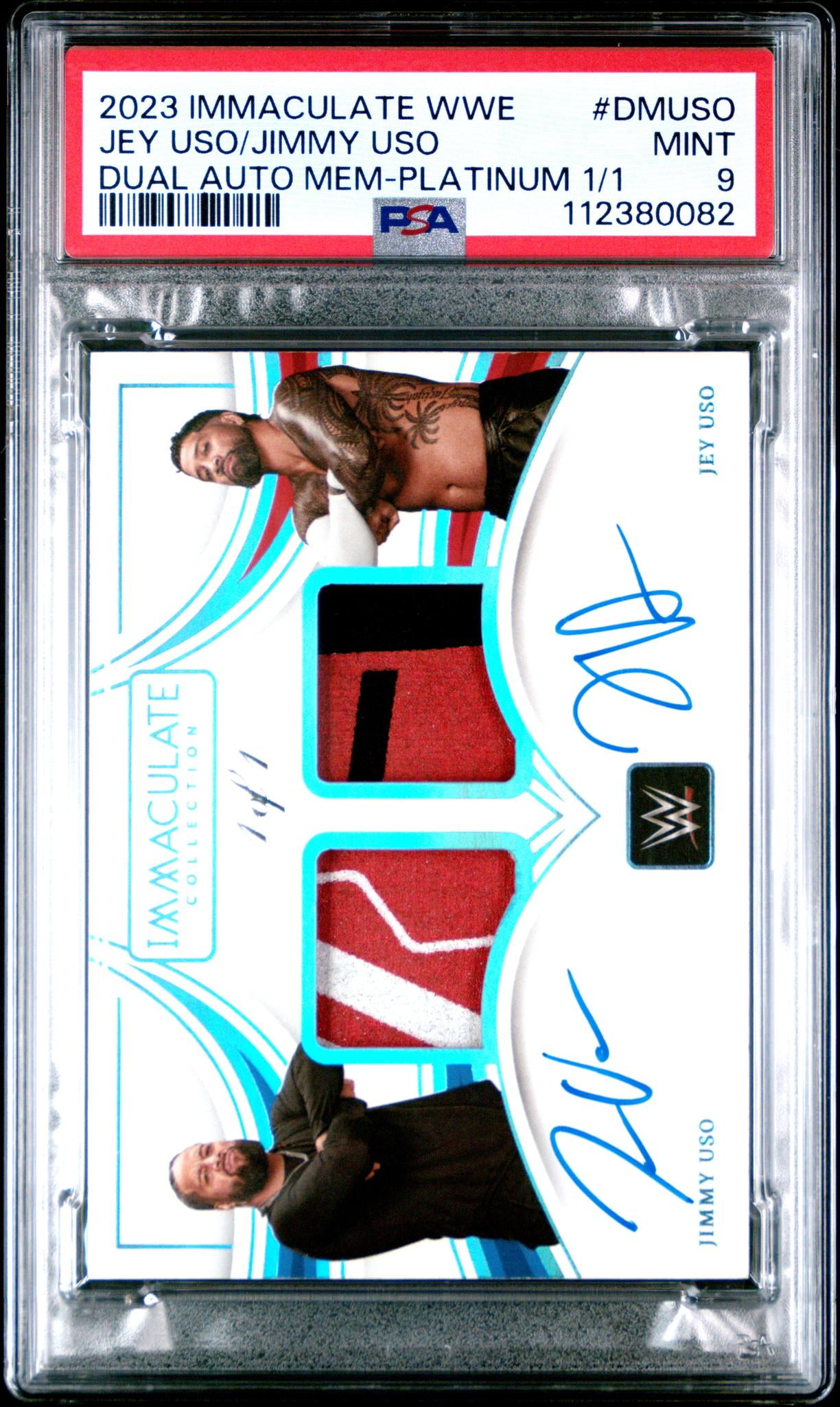 2023 Panini Immaculate WWE Dual Autographed Memorabilia Platinum 1/1 ...