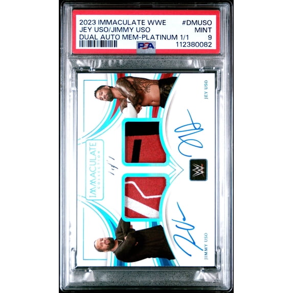 2023 Panini Immaculate WWE Dual Autographed Memorabilia Platinum 1/1 ...