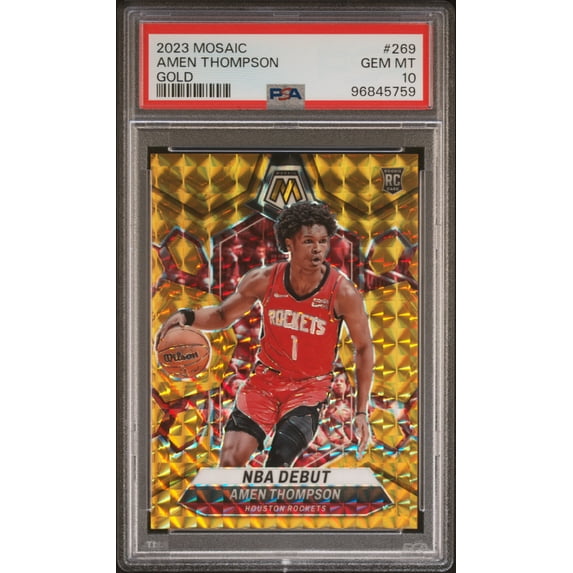 2023 Panini Mosaic Gold Amen Thompson #269 /10 PSA 10 - Walmart.com