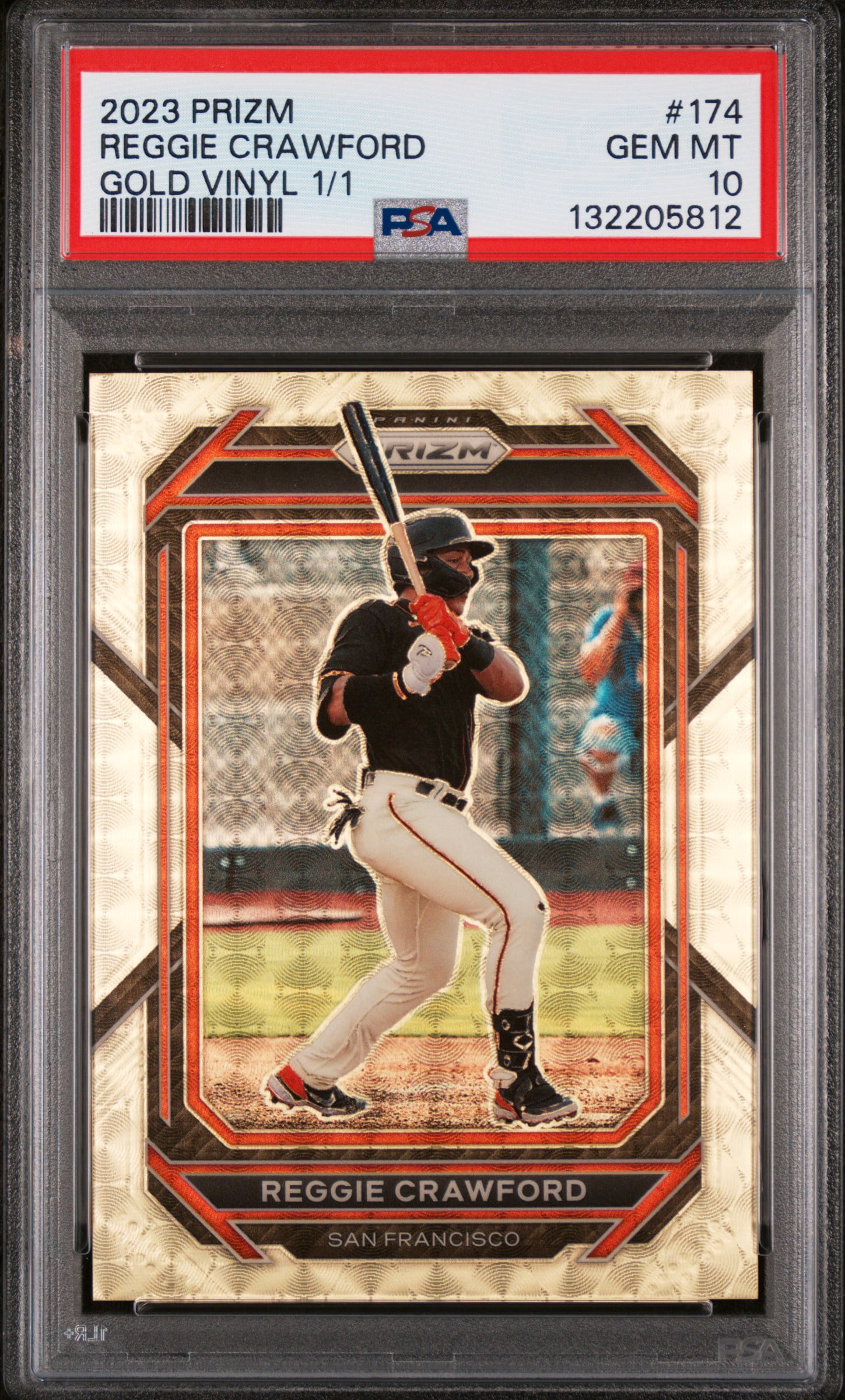 2023 Panini Prizm Gold Vinyl Prizm Reggie Crawford #174 1/1 PSA 10 ...