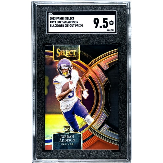 2023 Panini Select #194 Jordan Addison Black/Red Die-Cut Prizm SGC 9.5 ...