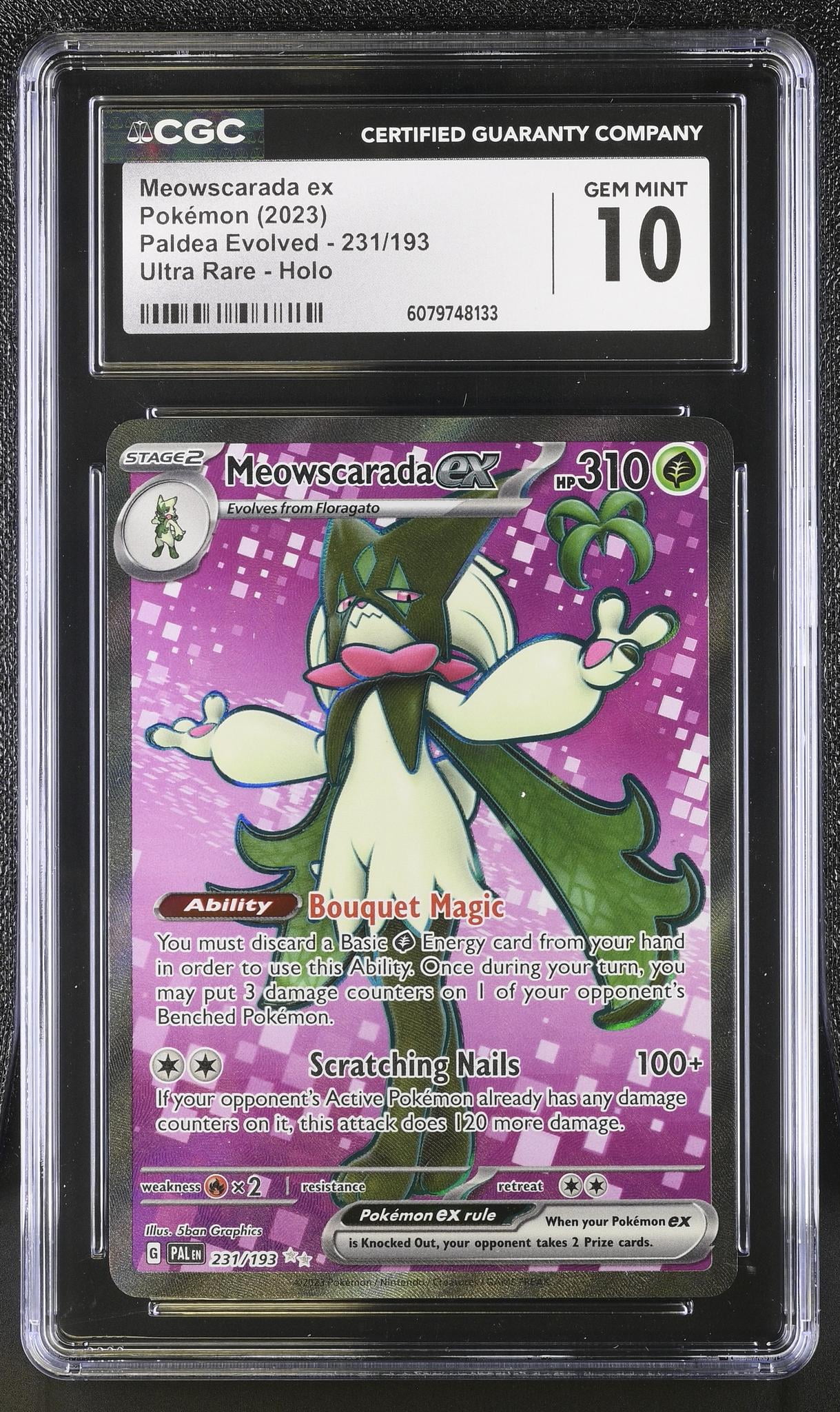 2023 Pokémon Scarlet & Violet Paldea Evolved Meowscarada #231/193 EX ...