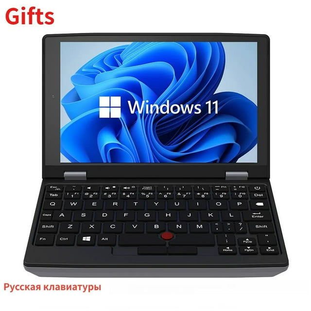 2023 Portable Mini Laptops Metal Small Notebooks Windows 11 7 Inch Touch Screen office J4105 ...