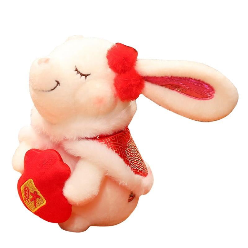 2023 Rabbit Year Plush Rabbit Mascots Dolls Stuffed Bunny Toy 2023 ...