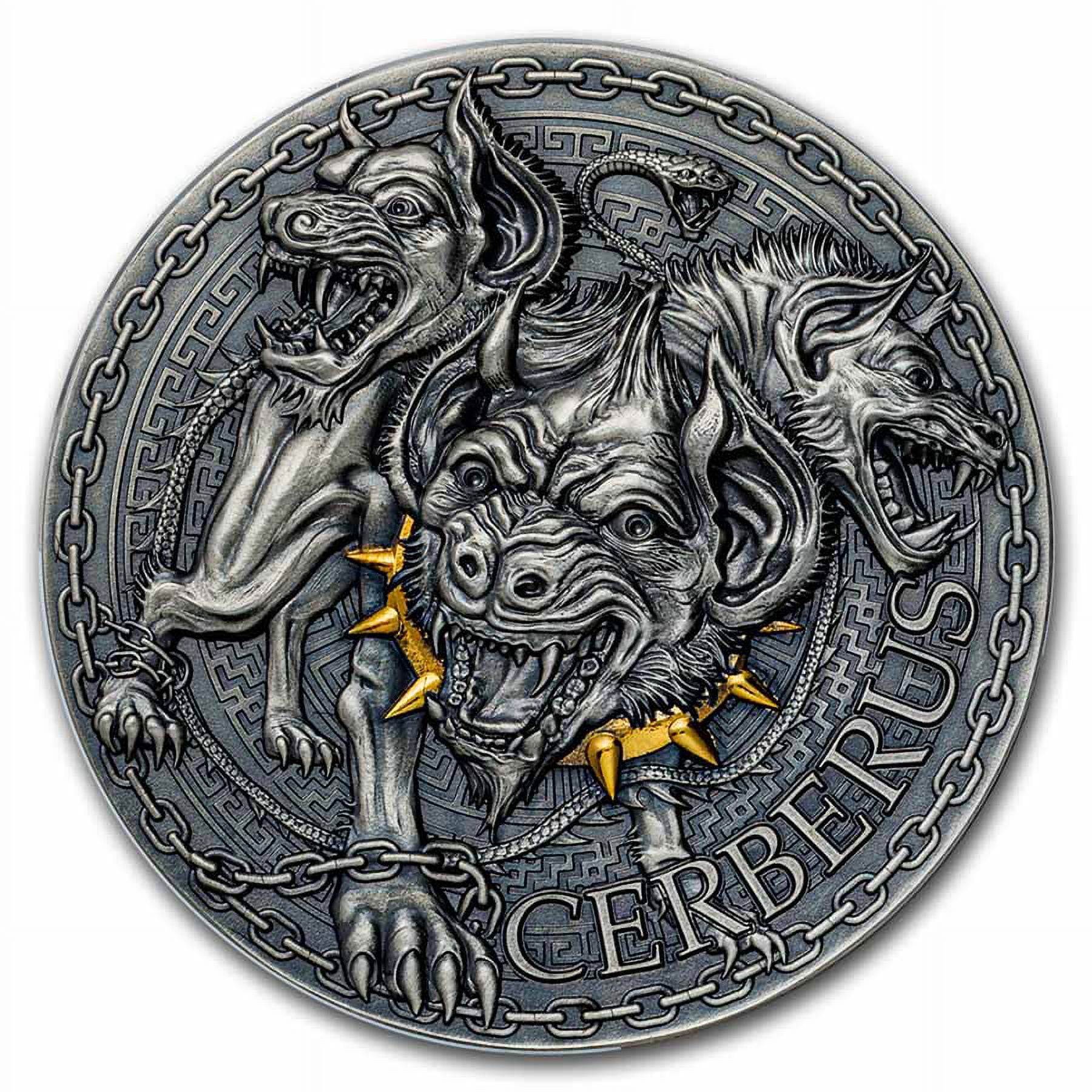 2023 Republic of Cameroon 1 oz Silver Greek Mythology; Cerberus ...