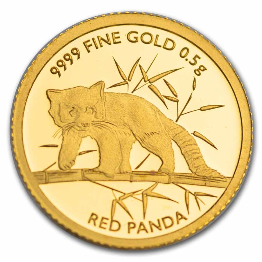 2023 Republic of Chad 1/2 gram Gold Red Panda - Walmart.com
